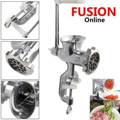 Hand Operated Meat Mincer Heavy Duty Grinder Manual Kitchen Beef