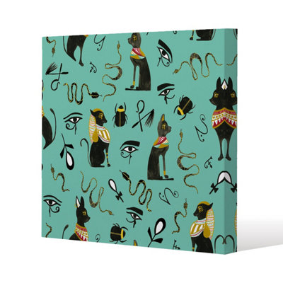 Hand Painting Abstract, Ancient Egypt Horus Eye Signs (Canvas Print ...