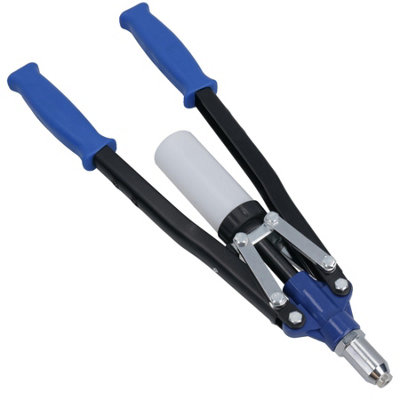 Hand Pop Pot Riveter Tool Double Handle Long Arm For Rivets 3.2 - 6.4mm