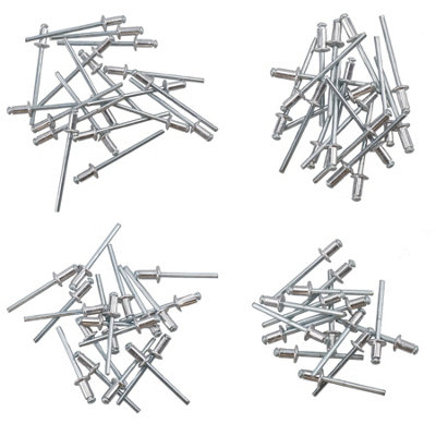 Hand Riveter Pop Pot Rivet with 75 Aluminium Rivets 2.4mm 3.2mm 4.0mm 4.8mm