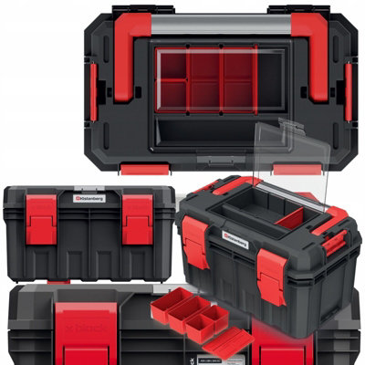 Hand tool box Modular Organis Stackable Lockable Heavy Duty Metal ...