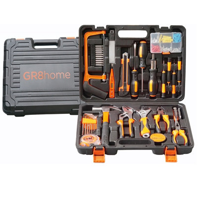 Hand Tool Kit Set 160 Pcs General Household with Portable Storage Tool ...