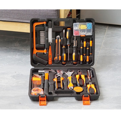 Hand Tool Kit Set 160 Pcs General Household with Portable Storage Tool ...