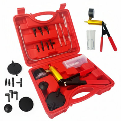 Hand Vacuum Pump Brake Bleeder Tester Kit for Car and Motorcycle Fluid ...