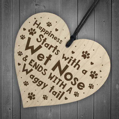 Handmade Dog Lover Gifts Wooden Heart Dog Sign Dog Gift Pet Gift ...