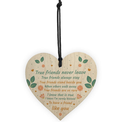 Handmade Friendship Gift Hanging Heart Best Friend Sign Motivational ...