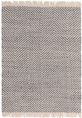Handmade Kilim Modern Grey Geometric Cotton Jute Rug for Living Room ...