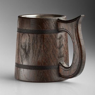Handmade Large Oak Wooden Tankard Mug - Amazing Craftsmanship and ...