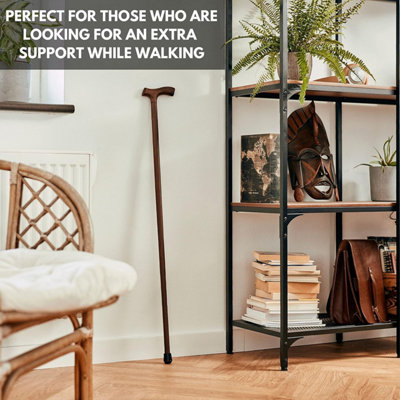 Handmade Wood Cane (93cm) Height - Wooden Walking Sticks For Men With ...