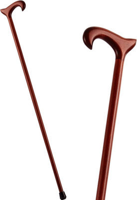 Handmade Wood Cane (93cm) Mahogany Wooden Walking Sticks For Men With ...