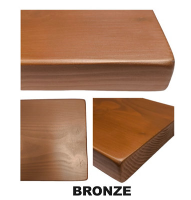 Handmade Wooden Rustic Floating Shelf 145mm Bronze Length of 50cm