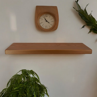 Handmade Wooden Rustic Floating Shelf 145mm Bronze Length of 80cm