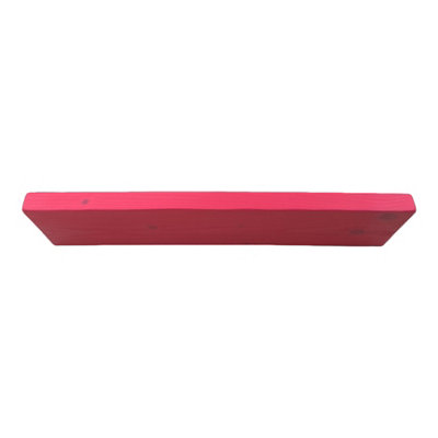 Handmade Wooden Rustic Floating Shelf 145mm Pink Length of 80cm