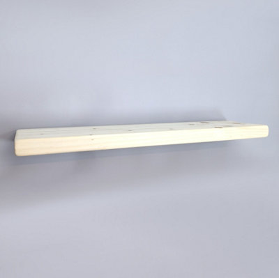 HANDMADE WOODEN RUSTIC FLOATING SHELF 145MM UNPRIMED LENGTH OF 200CM
