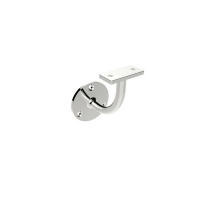 Handrail Bannister Bracket Wall Support 62mm Projection Polished Steel