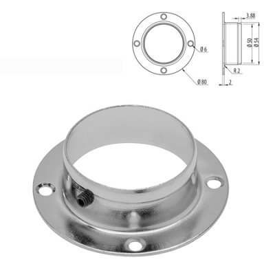 Handrail Round Tube Chrome Hanging Rail Railing Diameter 50mm - Length ...