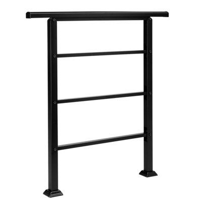 HANDRAILS FOR OUTDOOR STEPS, WROUGHT IRON HANDRAIL FITS 1 OR 3 STEPS ...