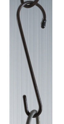 Handy Hook 8 Inches Silver - Garden Hanger - Solid Steel - H20.3 cm - Black