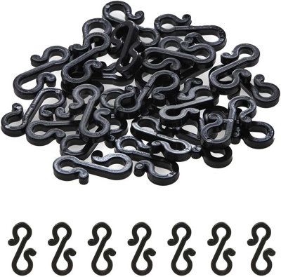 Hang ups 25 Black Mini Plastic Gutter Hooks, Outdoor Light Hooks Clips ...