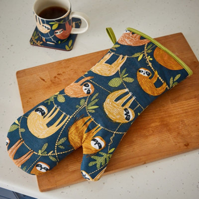 Hanging Around Animal Print Gauntlet Oven Glove