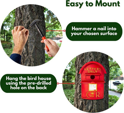 Hanging Bird Nesting Box - Post Box