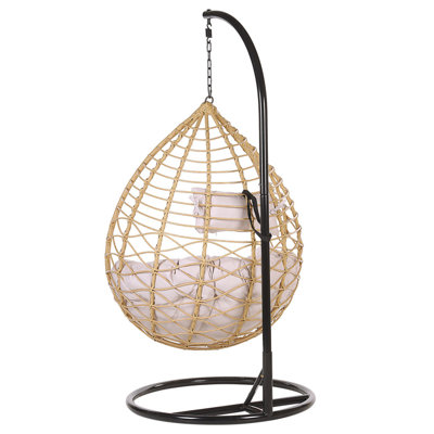 Hanging Chair with Stand ARSITA PE Rattan Natural