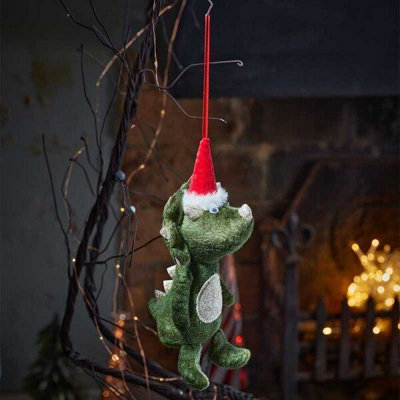 Hanging Dinosaur Triceratops Christmas Bauble