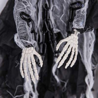 Hanging Ghost Skeleton Halloween Decor 90cm Chain Spooky Prop with ...