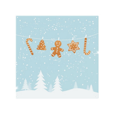 HANGING GINGER BREADS DINING SPLASH BACK DESIGNER STYLE