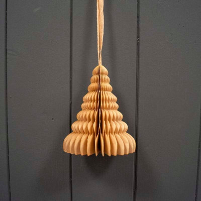 Hanging Gold Tree Paper Bauble - Set Of 6 | DIY at B&Q