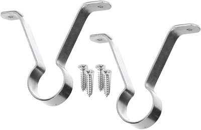 Hanging Rod Wardrobe Rail Bracket Supports Chrome Hanging Rods Support ...