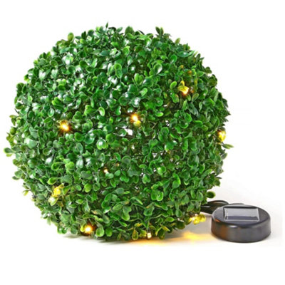 Hanging Solar LED Artificial Topiary Ball 28cm