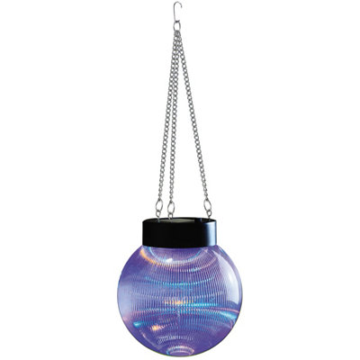 Hanging Solar Powered Ball Light - Waterproof Plastic Round Sphere ...