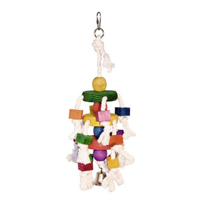 Hanging Toy for Parrots, Rope & Wood 35 cm
