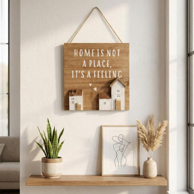 Hanging Wooden Home Sign Plaque