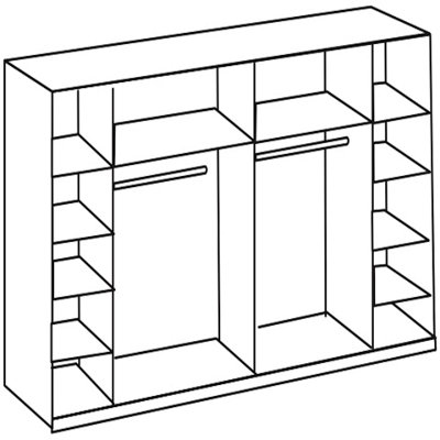 HANOVER white 2 Door Sliding and 2 hinged Door Wardrobe 272cm | DIY at B&Q