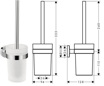 Hansgrohe Logis Universal Bathroom Accessory Pack Chrome 88100982