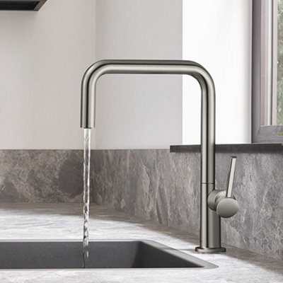 Hansgrohe Talis Kitchen Mixer Tap Single Lever Swivel Spout Stainless Steel