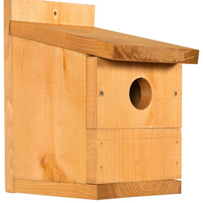Happy Beaks Garden Bird Nesting Box Traditional Redwood Wooden Bird ...