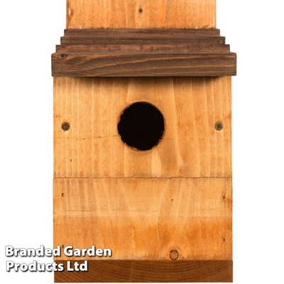 Happy Beaks Garden Bird Nesting Box Traditional Redwood Wooden Bird ...