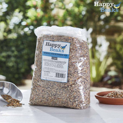 Happy Beaks Premium Wild Bird Food Spring & Summer Seed Mix High Energy ...