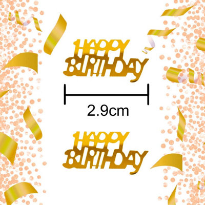 Happy Birthday Confetti Black and Silver 14g Table Scatter Birthday ...