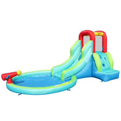 Happy Hop Climb, Spray & Bounce Water Slide Pool with Air Blower ...