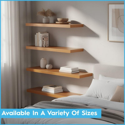 Harbour Housewares 100cm Floating Wall Shelf - Black - Photo Gallery ...