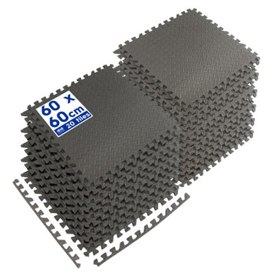 Harbour Housewares 20x Interlocking Gym Flooring Mats - 60 x 60cm ...