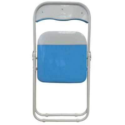 Harbour Housewares Coloured Padded Folding Chair - Light Blue