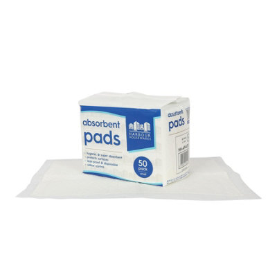 Harbour Housewares Disposable Puppy Training Pads - 32.5cm x 45cm ...