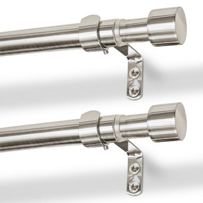 Harbour Housewares Extendable Metal Curtain Poles Kit - 83 to 120cm ...