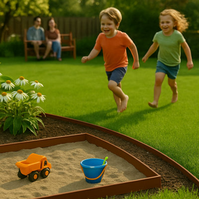 Harbour Housewares Flexible Plastic Lawn & Path Edging with 400 Pegs ...