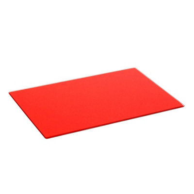 Harbour Housewares Glass Chopping Board - 40 x 30cm Red Kitchen Dining ...